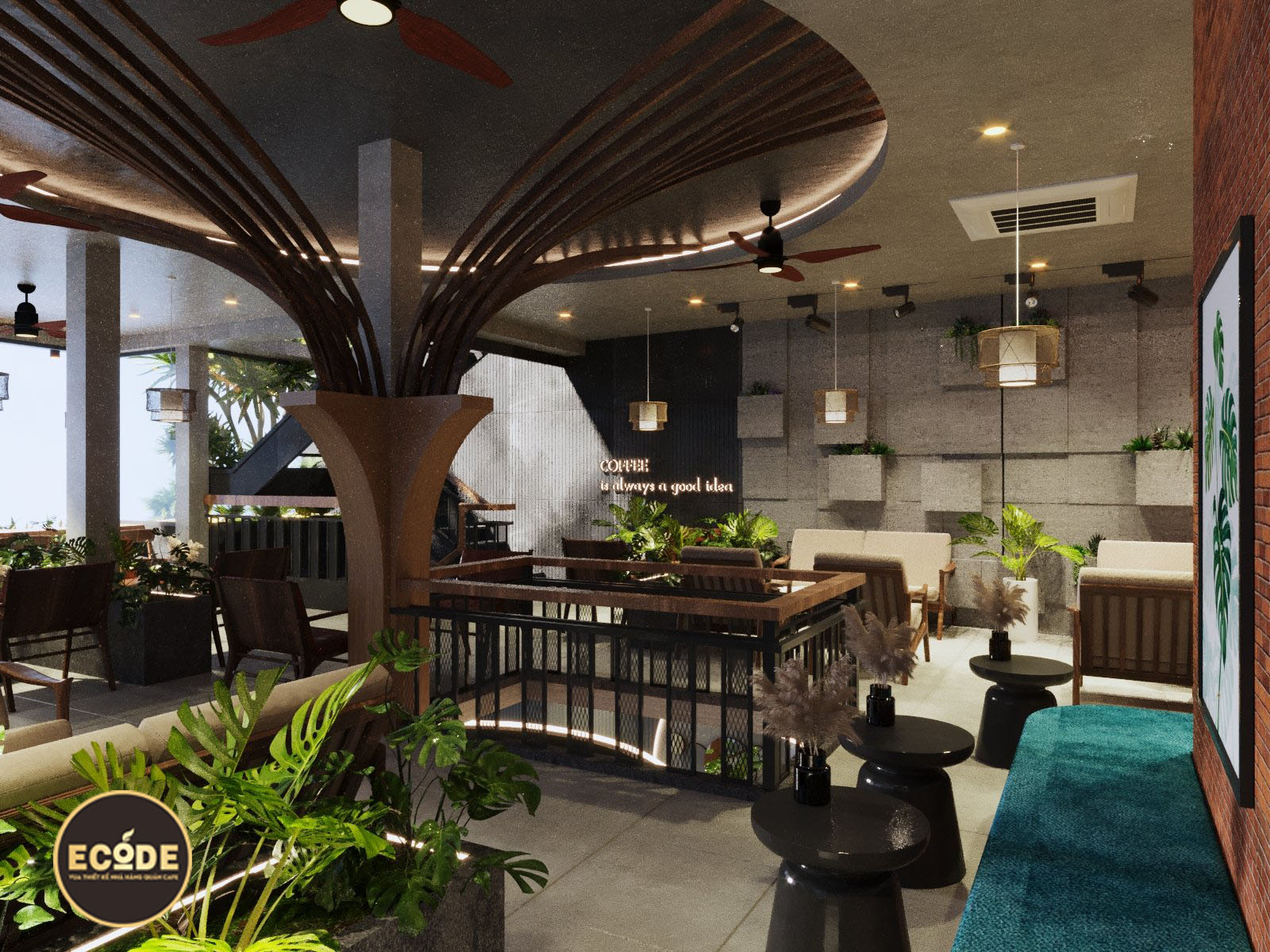 THIẾT KẾ quán cafe MAI COFFEE - HUẾ - VUA THIẾT KẾ NHÀ HÀNG QUÁN CAFE